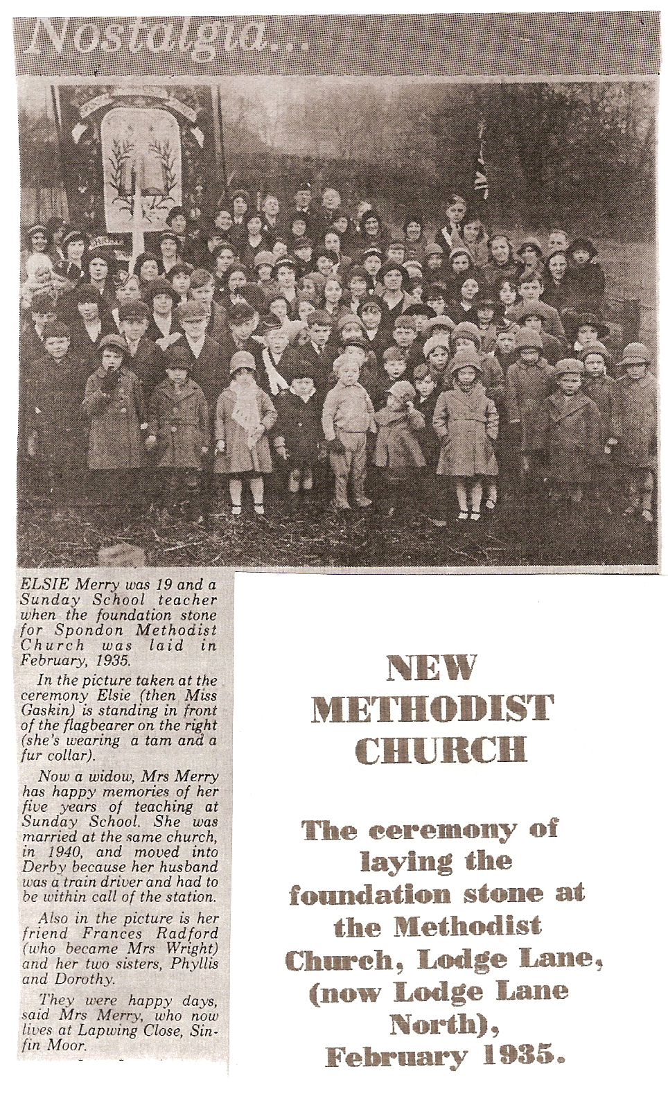 Laying of the Methodist Church foundation stone, 1935 Laying of the Methodist Church foundation stone, 1935
